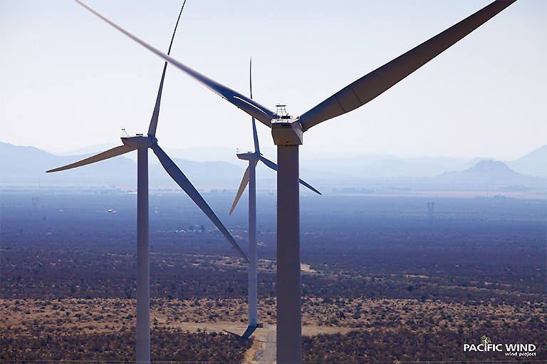 140MW with 70 REpower 2.05MW Turbines | Pacific Wind | California